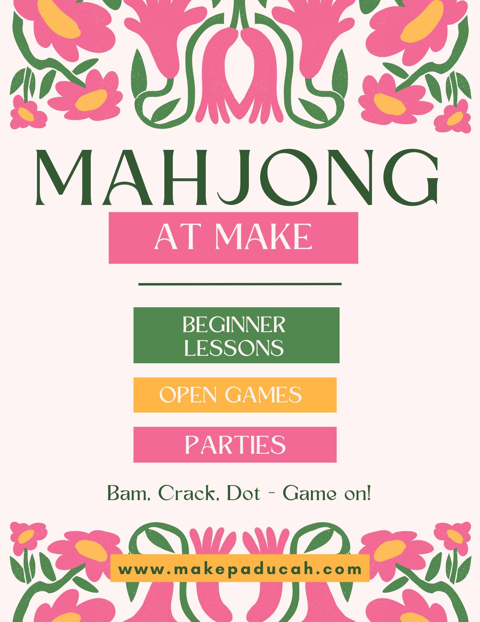 Private Mahjong Lessons | MAKE Studios Paducah